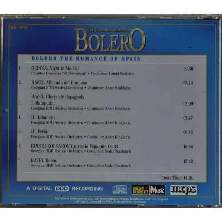 The classical romantic: bolero de Various Artists, CD chez ...