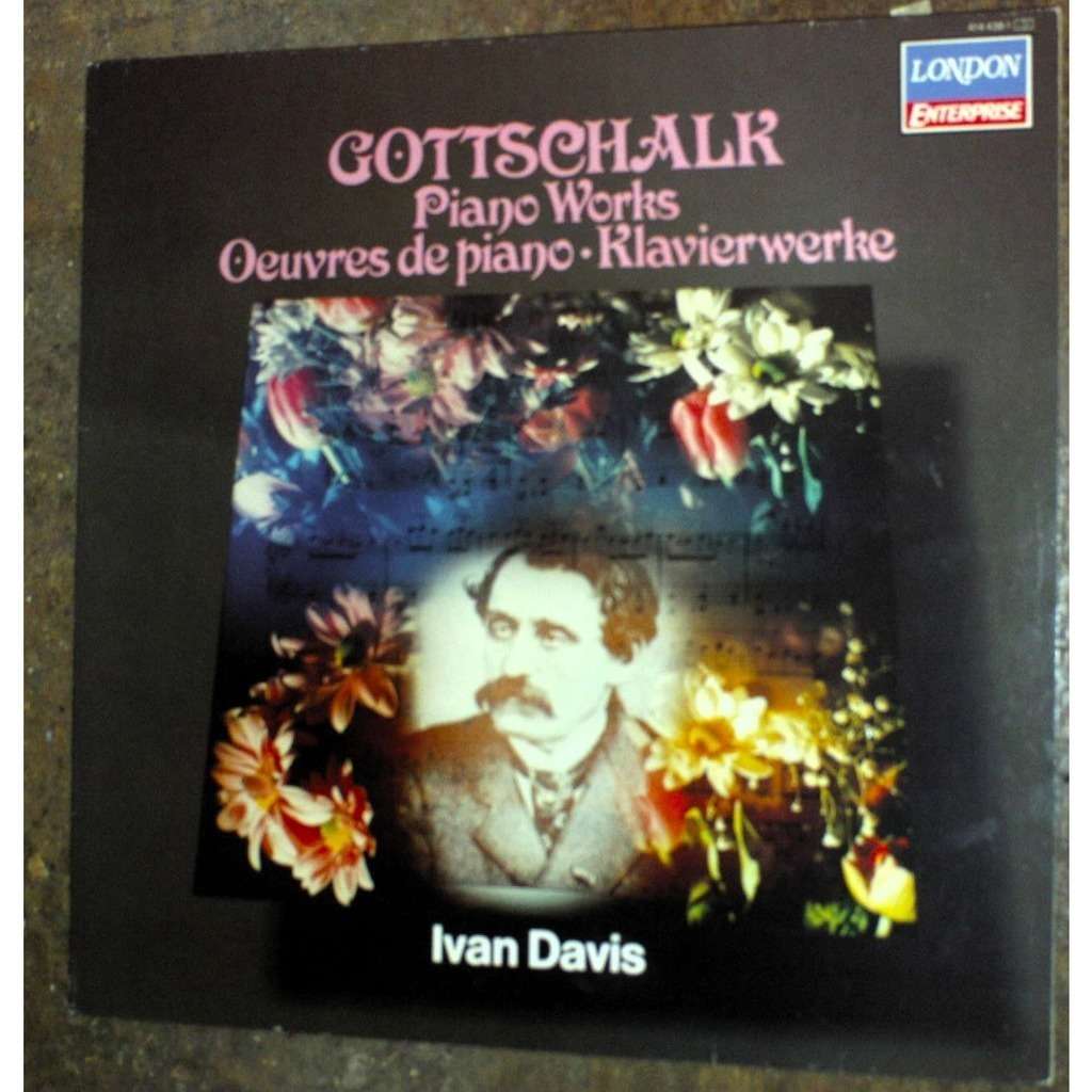 louis moreau gottschalk: Oeuvres de piano by IVAN DAVIS, LP with grigo