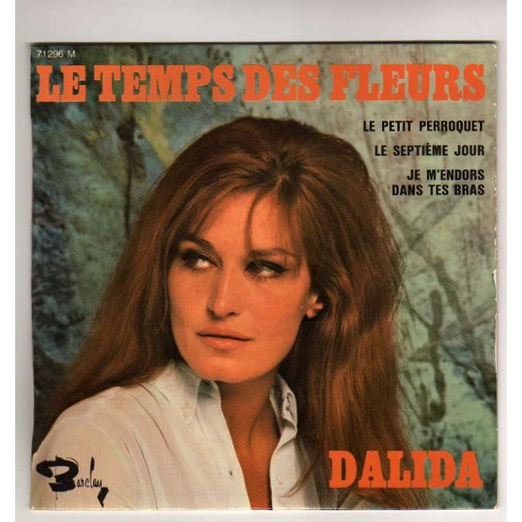 Le temps des fleurs + 3 - languette - 2eme pochette de Dalida, EP chez ...
