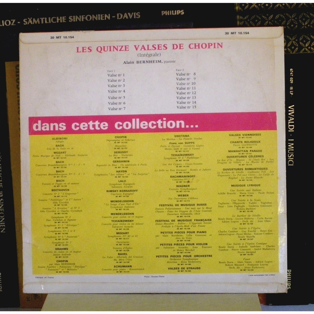 Chopin 15 valses alain bernheim de Chopin 15 Valses Alain Bernheim, 33T ...